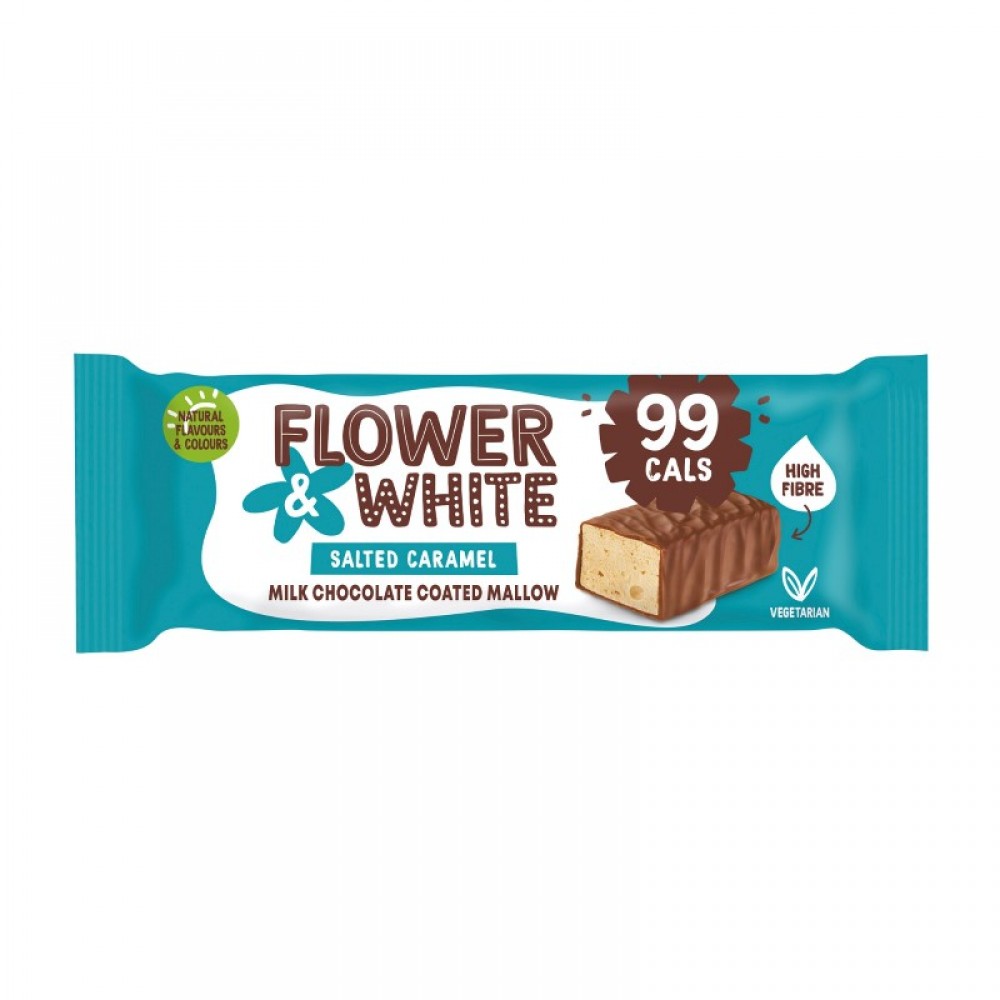 Flower & White Mallow Bar - Chocolate Covered Salted Caramel (15x30g ...