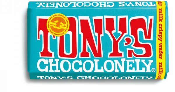 Tony's Chocolonely Bar - Milk Crispy Wafer (15x180g) - SourceRAW ...