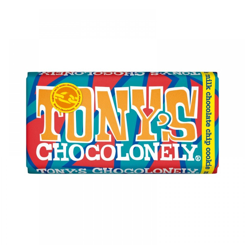 Tony's Chocolonely Bar - Milk Chocolate Cookie Chip (15x180g ...